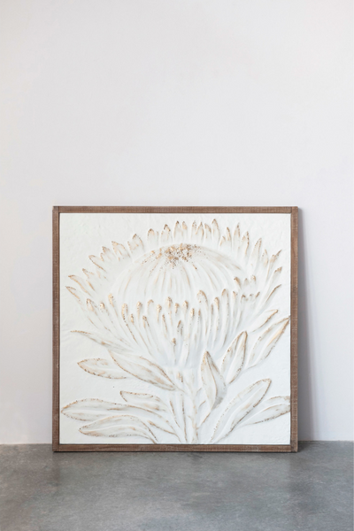 White Protea Metal Wall Decor – ECOVIBE